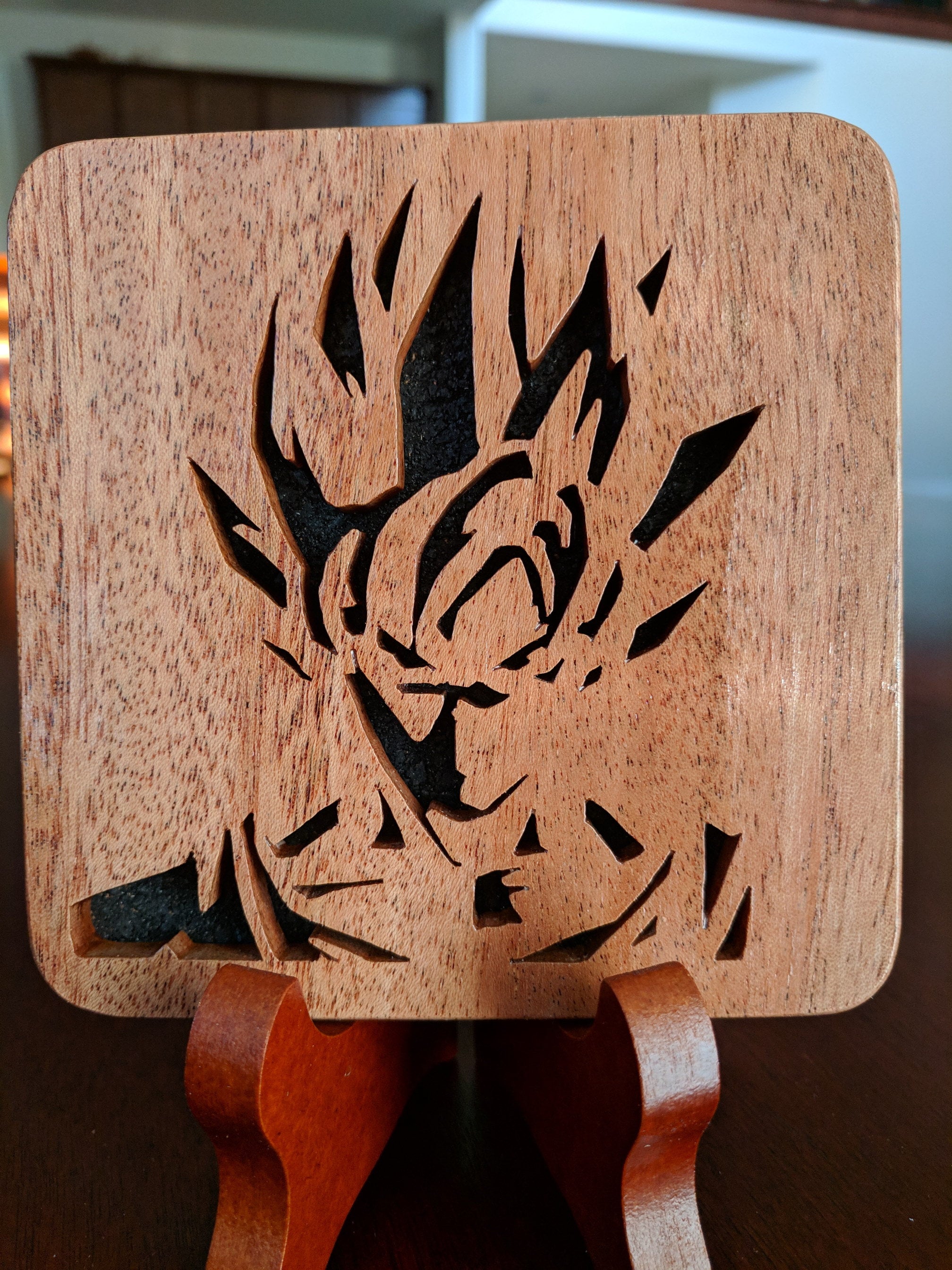 DragonBall Goku Hand Cut Wooden Deskoration | Century Artisans